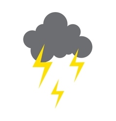 Evil lightning storm cloud Royalty Free Vector Image