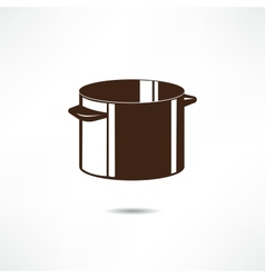 Steel cooking pan Royalty Free Vector Image - VectorStock