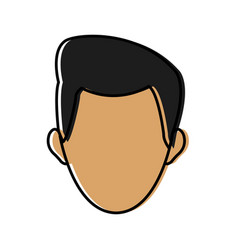 Cartoon head man profile avatar Royalty Free Vector Image