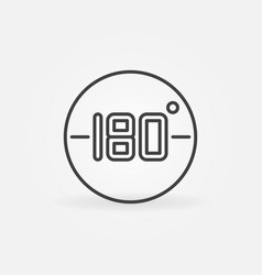 180 degrees graph linear concept icon Royalty Free Vector