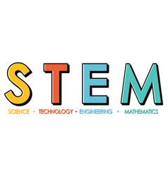 Stem education logo banner on white background Vector Image