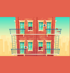 Small studio apartment cartoon plan Royalty Free Vector