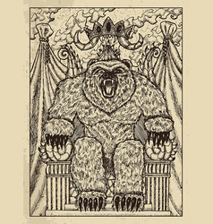 Stork mystic concept for lenormand oracle tarot Vector Image