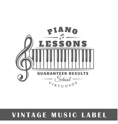 Music label isolated on white background design Vector Image