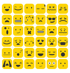 Emoji set emoticon cartoon emojis symbols digital Vector Image