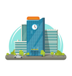 Modern college building education architecture Vector Image