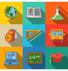 Big school icon set Royalty Free Vector Image - VectorStock