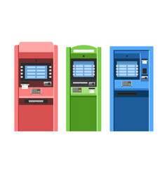 Atm screen automated teller machine monitor Vector Image