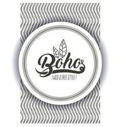 Isolated boho circle design Royalty Free Vector Image