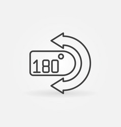 180 degrees graph linear concept icon Royalty Free Vector