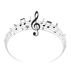 Frame with music notes Royalty Free Vector Image