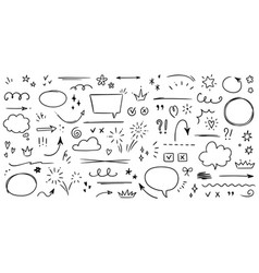 Set of hand drawn calligraphy letter i Royalty Free Vector