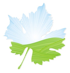 Green wine leaf Royalty Free Vector Image - VectorStock