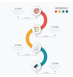 Abstract 3 steps road timeline infographic Vector Image