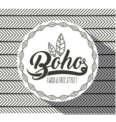 Isolated boho circle design Royalty Free Vector Image