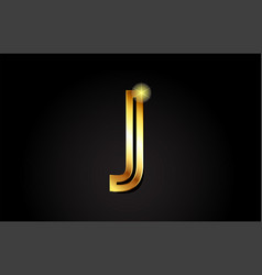 Combination letter ja j a gold golden alphabet Vector Image