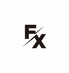 Fx logo monogram with triangle and hexagon modern Vector Image