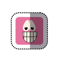 Funny colorful square faces set Royalty Free Vector Image