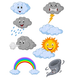 Comic cartoon lightning bolt and cloud Royalty Free Vector Image ...