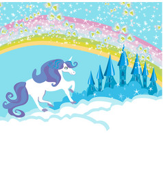 Follow your unicorn hand lettering poster Vector Image