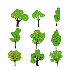Trees set Royalty Free Vector Image - VectorStock