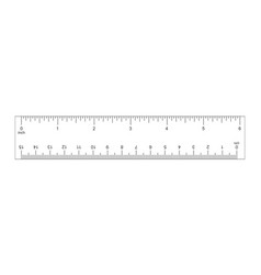 Parts of ruler scale inch divided into fractions Vector Image