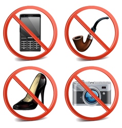 Restricted area prohibited sign Royalty Free Vector Image