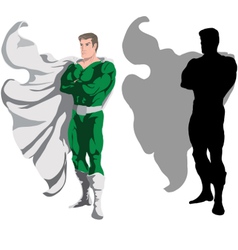 Superhero back isolated Royalty Free Vector Image