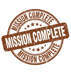 Mission accomplished rubber stamp Royalty Free Vector Image