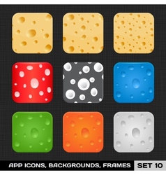 Set of colorful app icon templates frames Vector Image