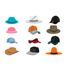 Different professions hats set Royalty Free Vector Image
