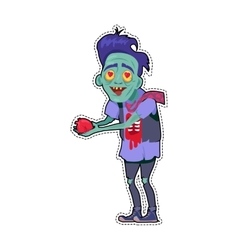 Blue zombie Royalty Free Vector Image - VectorStock