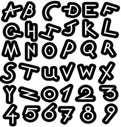 Handwritten calligraphy font alphabet Royalty Free Vector