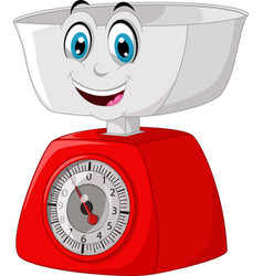 Funny chef cartoon bring bowl in the kitchen Vector Image