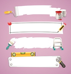 Carpenter with wood and tools Royalty Free Vector Image