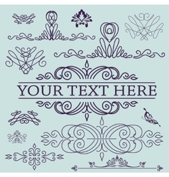Set of vintage design elements Royalty Free Vector Image