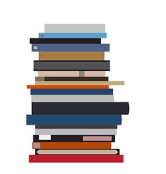 Pile of books vector