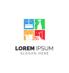 Simple cleaning service logotype Royalty Free Vector Image