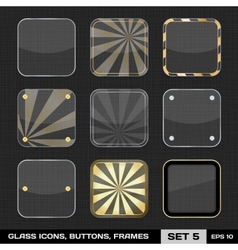 Set of colorful app icon templates frames Vector Image