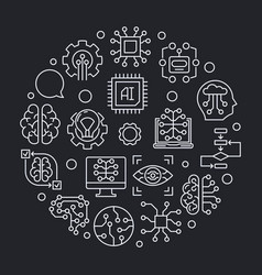Artificial intelligence ai icon Royalty Free Vector Image