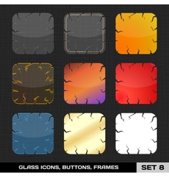 Set of colorful app icon templates frames Vector Image