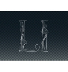 Smoke font letter w Royalty Free Vector Image - VectorStock