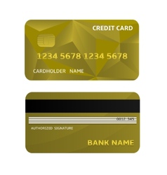 Credit card front and back side Royalty Free Vector Image