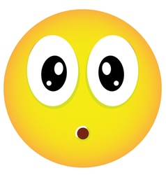 Dumbfounded emoticon face cartoon on isolated back