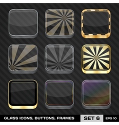Set of colorful app icon templates frames Vector Image