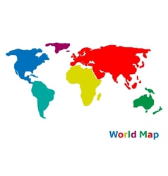 Simple world map Royalty Free Vector Image - VectorStock
