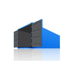 Freight shipping open cargo containers Royalty Free Vector
