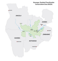 Road map southern africa Royalty Free Vector Image