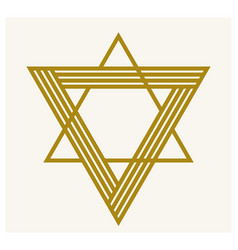 Triangle linear symbol isolated on white Vector Image