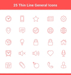 Set of outline stroke education icons Royalty Free Vector